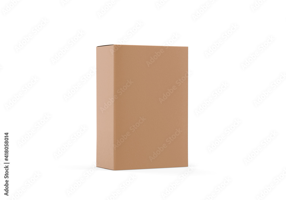Brown kraft paper box mockup, cardboard packaging box mock up template ...