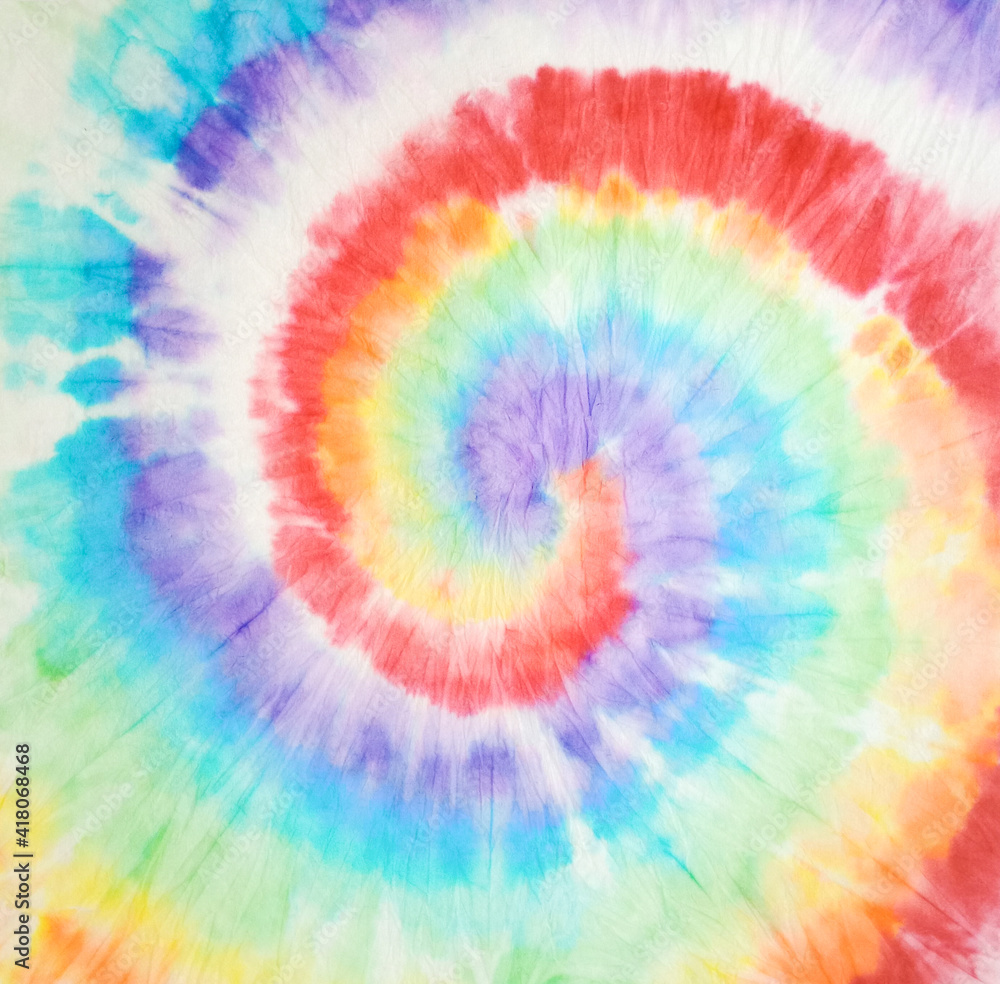 Tie Dye Design. Artistic Fabric. Colorful Tie Dye Design. Bright Colors ...
