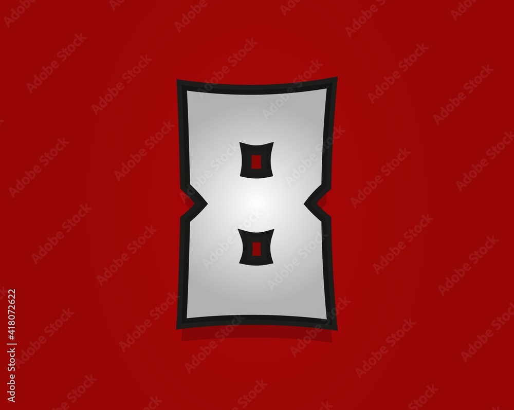 8 number Rock & Roll font. Classic, retro vintage 1970s design. Vector ...