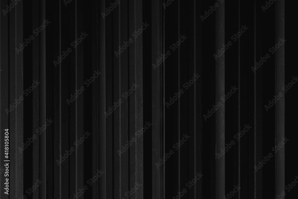Black strip line metal sheet container wall texture for background ...