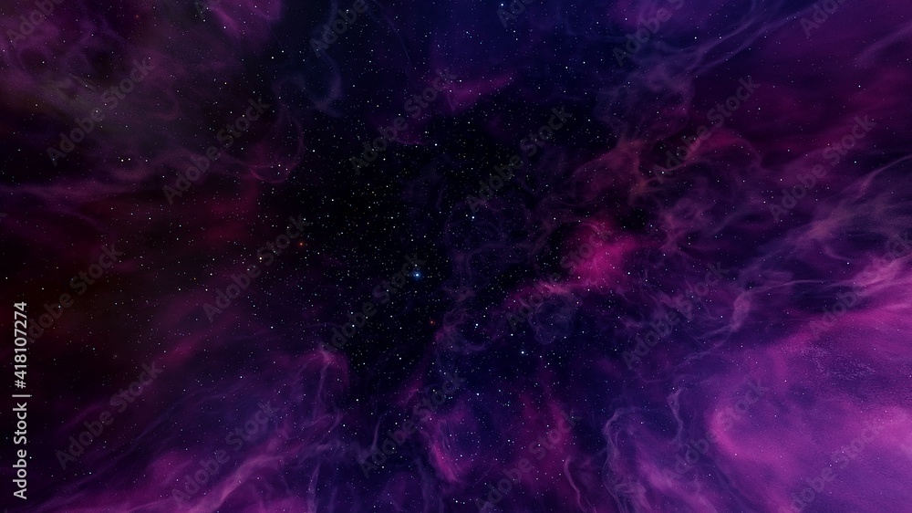 red-violet nebula in outer space, horsehead nebula, unusual colorful ...