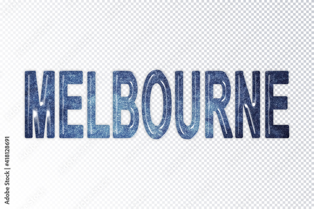Melbourne lettering, Melbourne milky way letters, transparent ...
