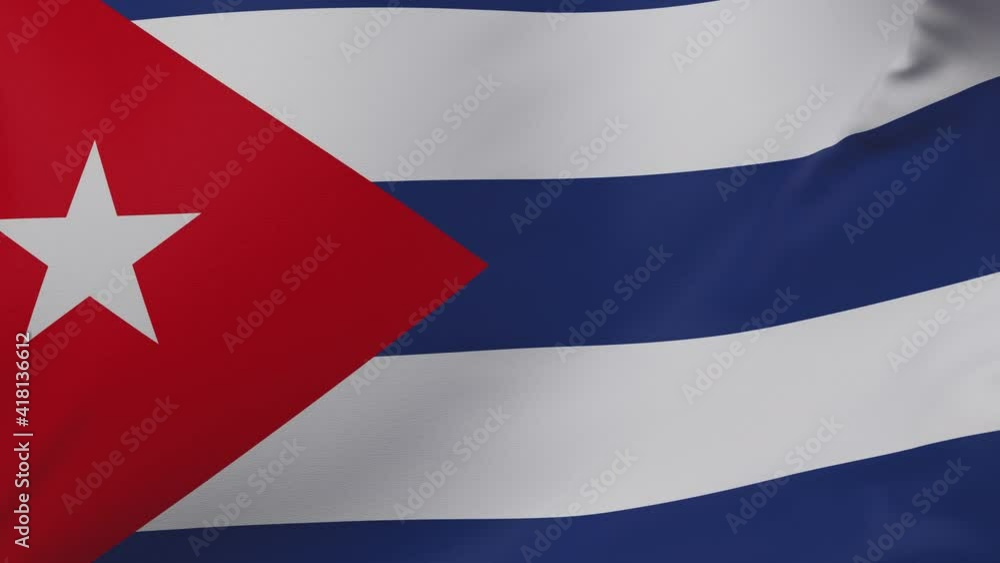 Cuba waving flag seamless loop animation 4k. Stock Video | Adobe Stock