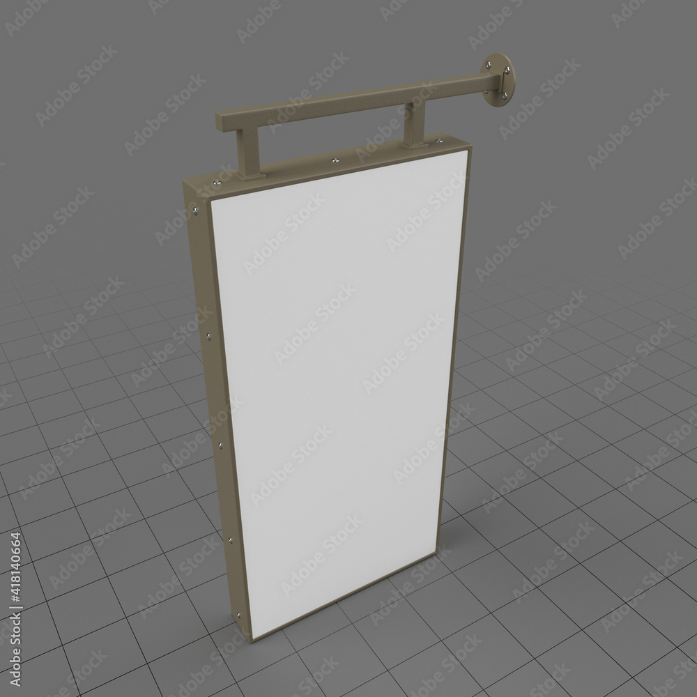 Street store sign mockup 3 Stock 3D asset | Adobe Stock