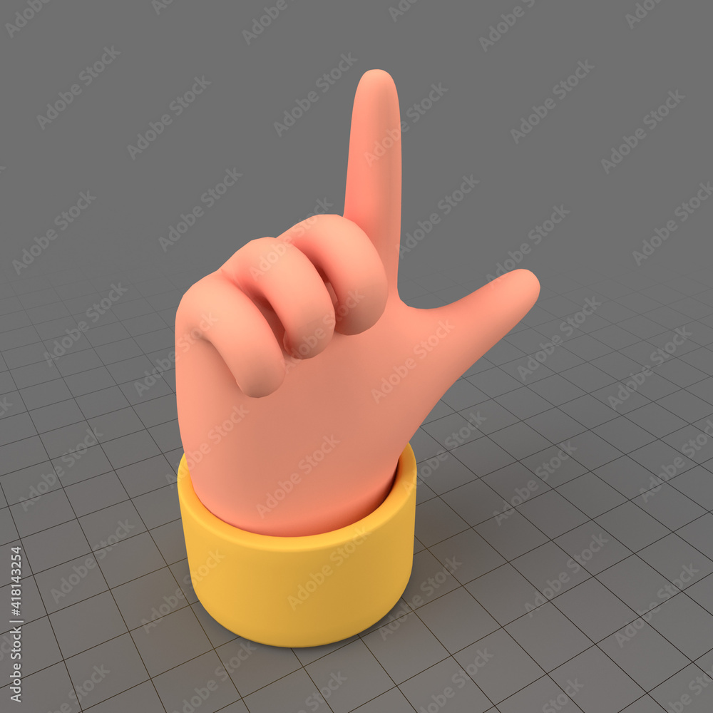 Points hand gesture Stock 3D asset | Adobe Stock