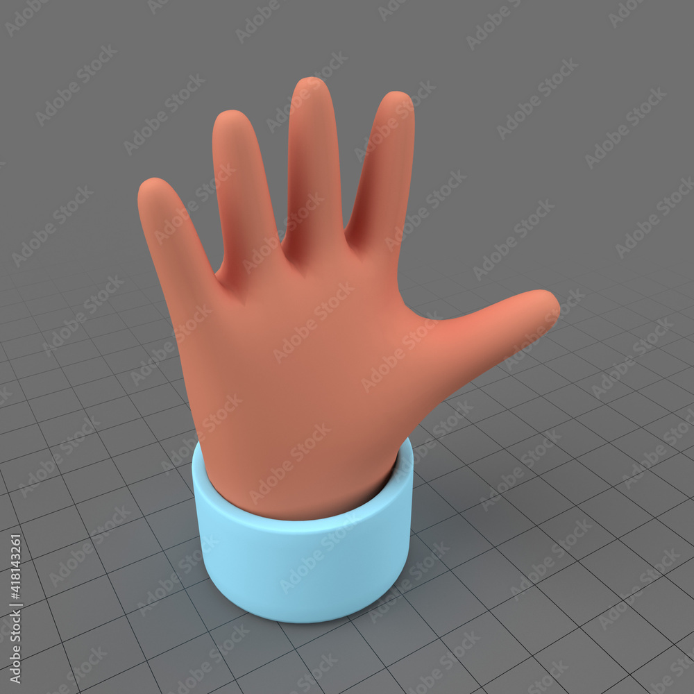 Calm hand gesture Stock 3D asset | Adobe Stock