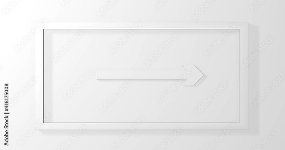 White square 4k with soft shadow on a white background with fade in and ...
