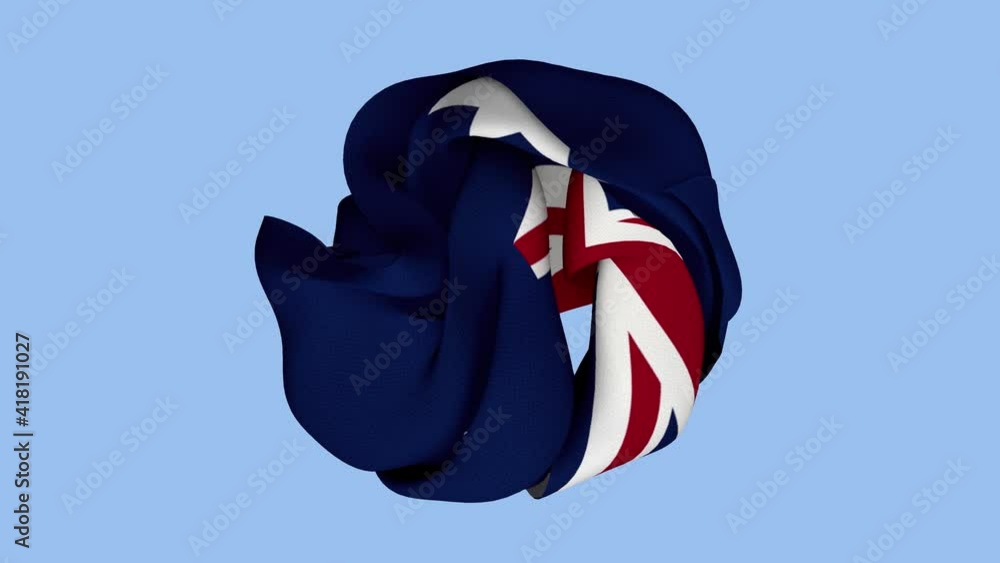 Crumpled Fabric Flag of Australia Intro. Australia Flag Video, Oceania ...
