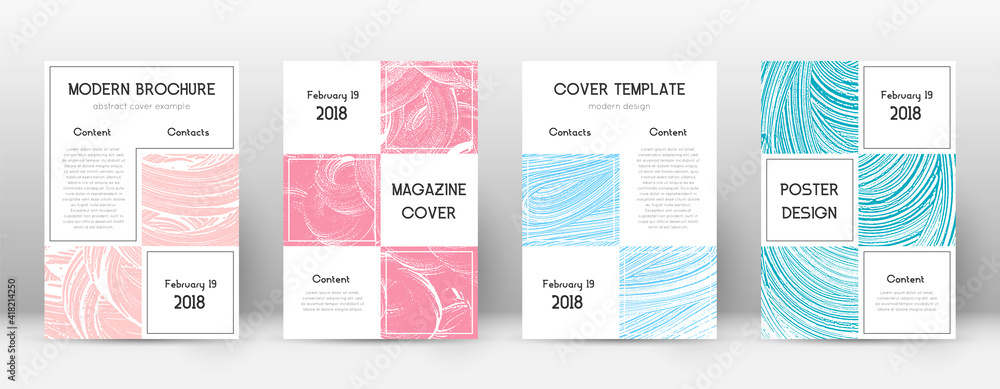 Cover page design template. Business brochure layout. Bizarre trendy ...