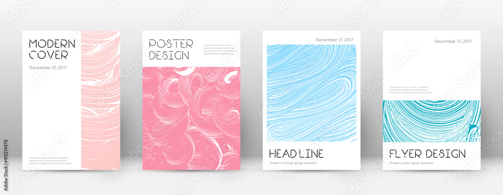 Cover page design template. Minimal brochure layout. Classic trendy ...