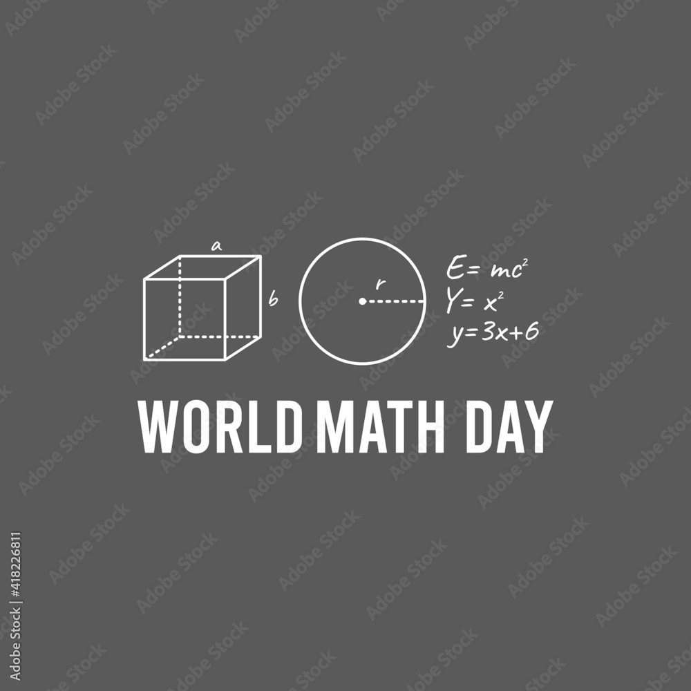 vector graphic of world math day good for world math day celebration ...