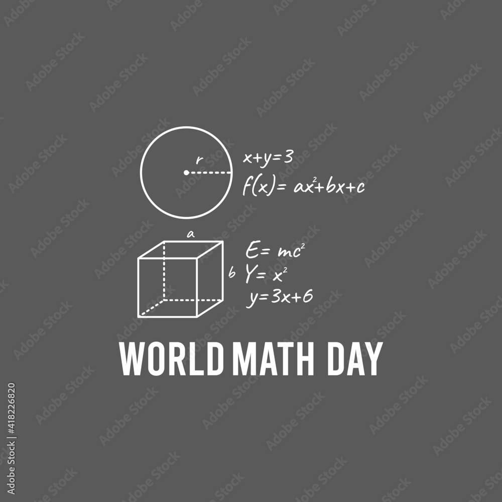 vector graphic of world math day good for world math day celebration ...