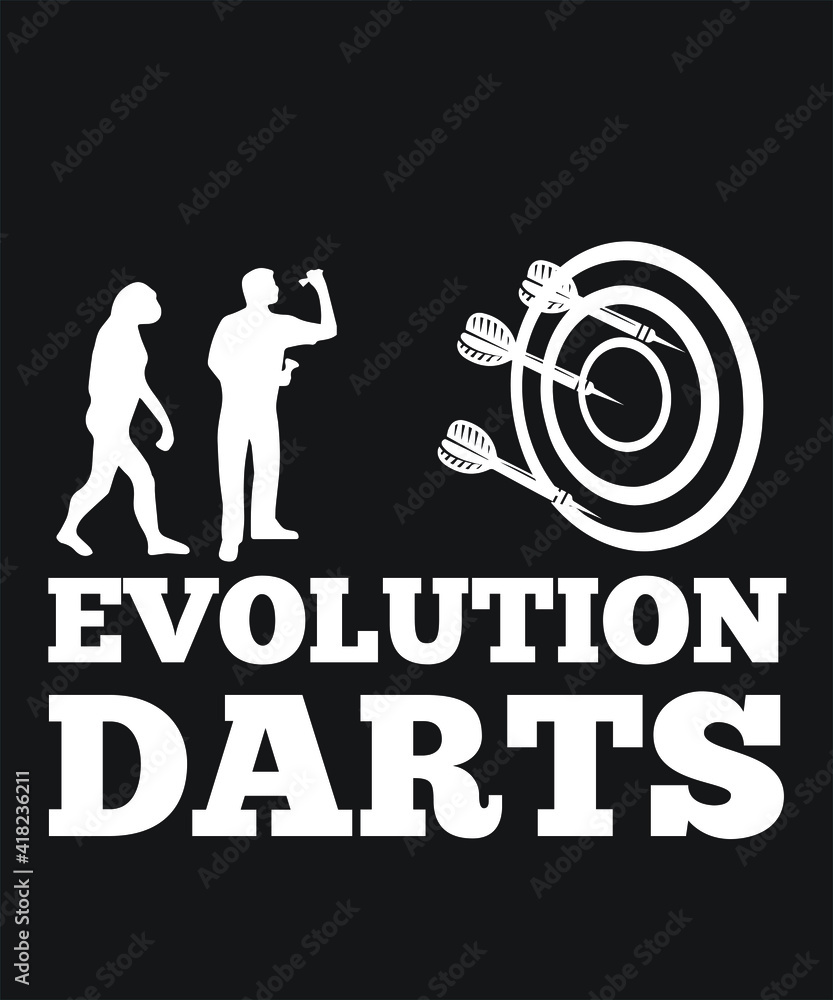 Darts game graphic design custom typography vector for t-shirt, banner ...