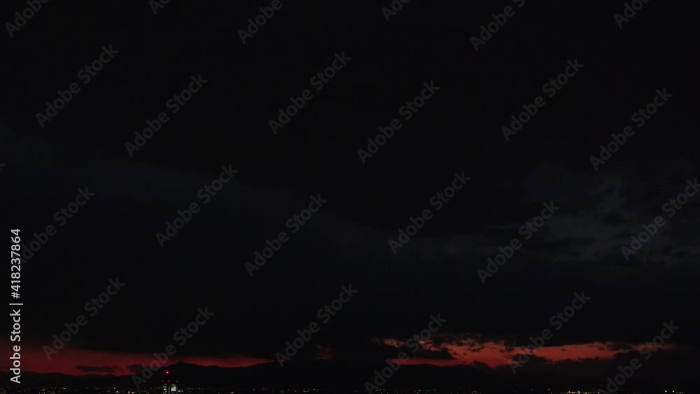 TOKYO, JAPAN : Aerial sunrise CITYSCAPE of TOKYO. View of dramatic dawn ...