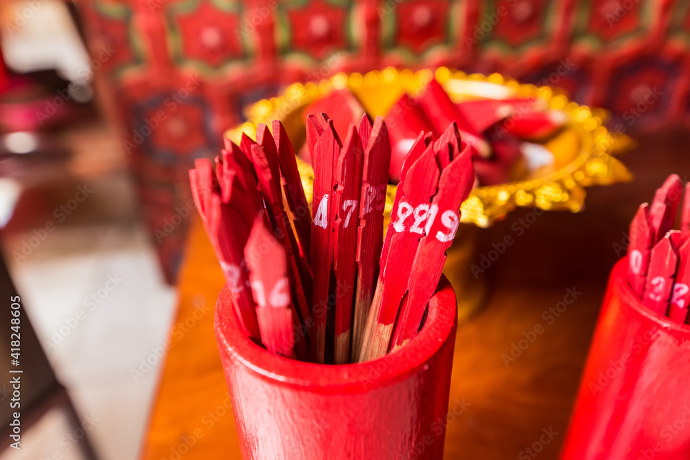 Seam-Si, Chi-Chi Sticks or fortune sticks, shake for future fore. At ...