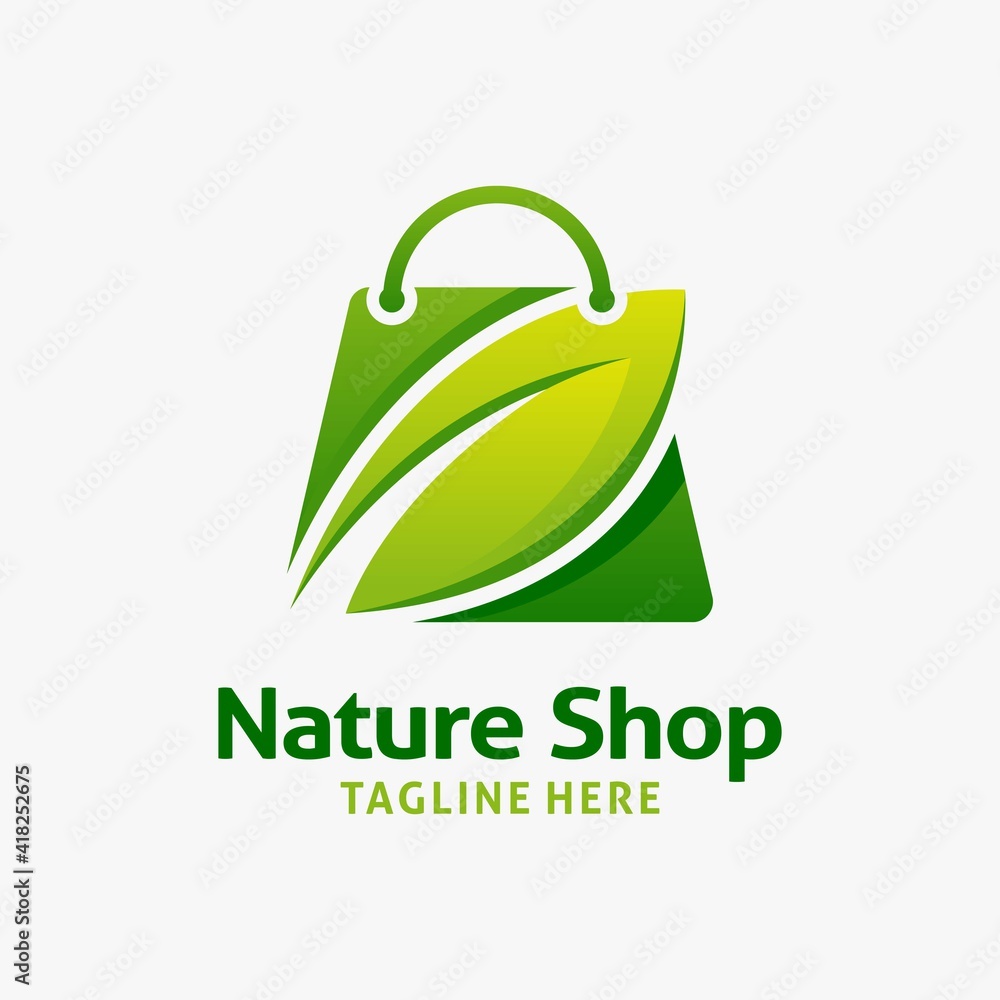 Nature shop logo design Stock Vector | Adobe Stock