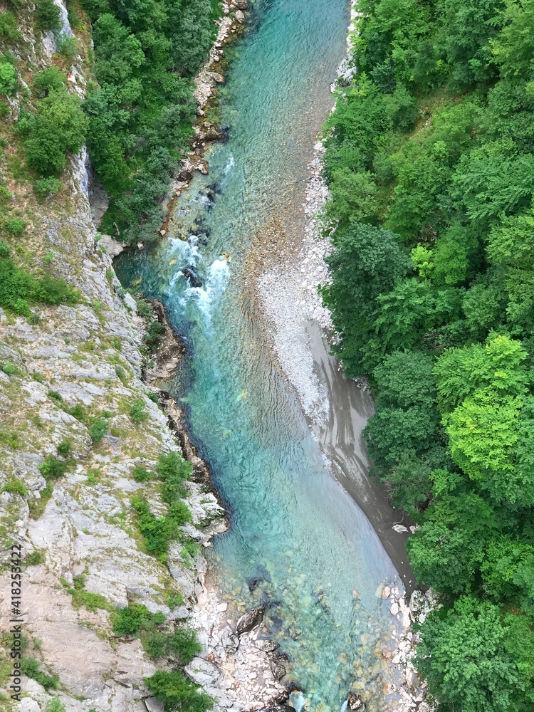 Tara river canyon. Tara is river in Montenegro and Bosnia and ...