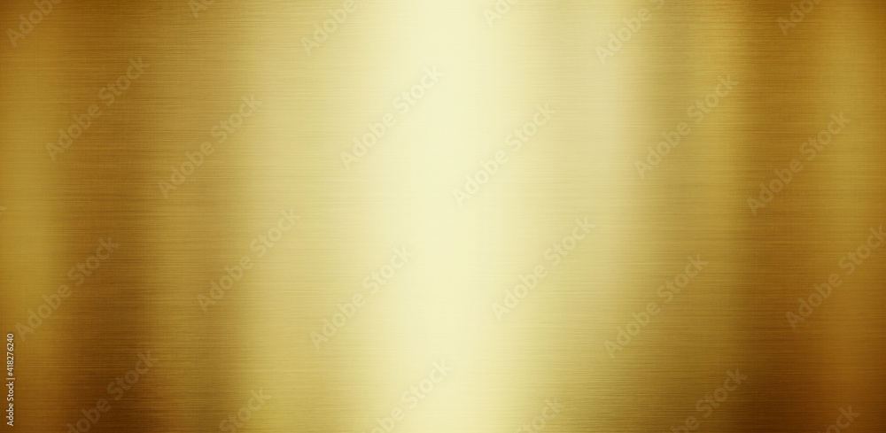 Gold polished metal texture. Shiny background with space for design ...