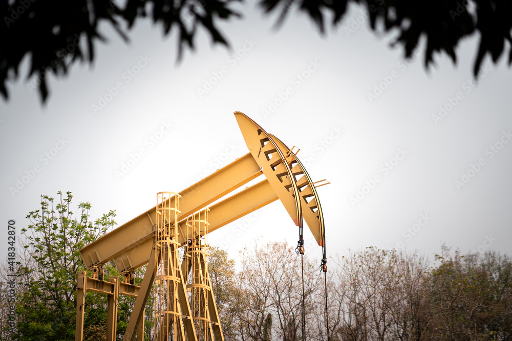 Beam pump or Donkey pump, operating for crude oil enhancing in ...