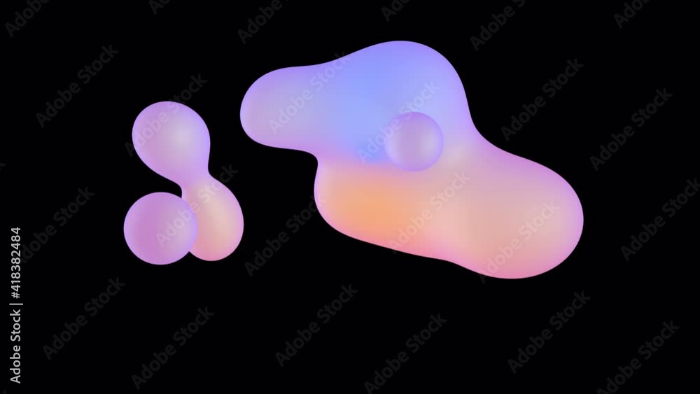 Vidéo Stock Seamless minimalistic transformation of a colorful molecule ...