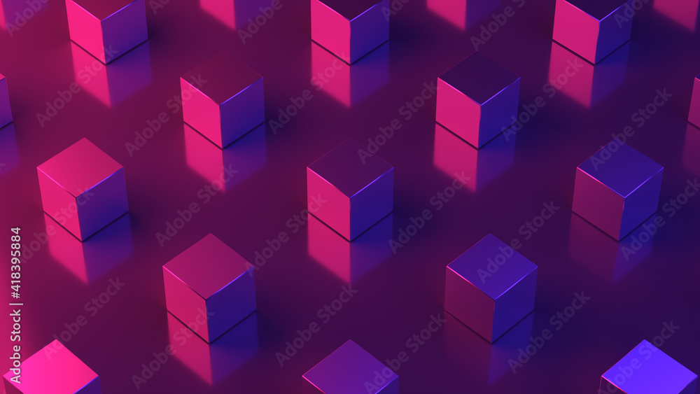 3d Colorful Cube Wallpaper