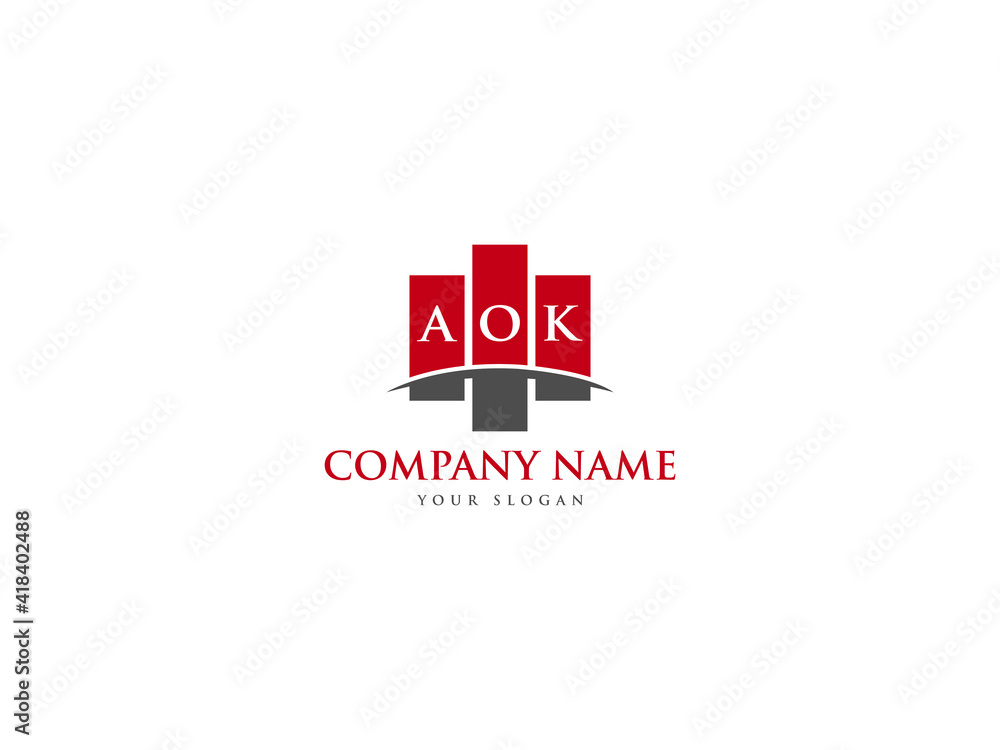 Letter AOK Logo Icon Design For Kind Of Use Stock Vector | Adobe Stock