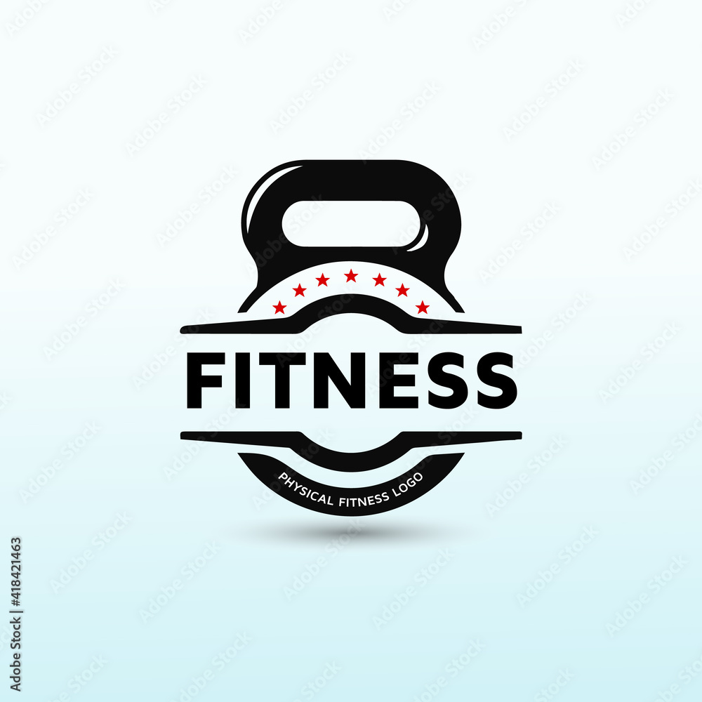 Dynamic logo for Personal Training with dumbbell icon. Virtual CrossFit ...