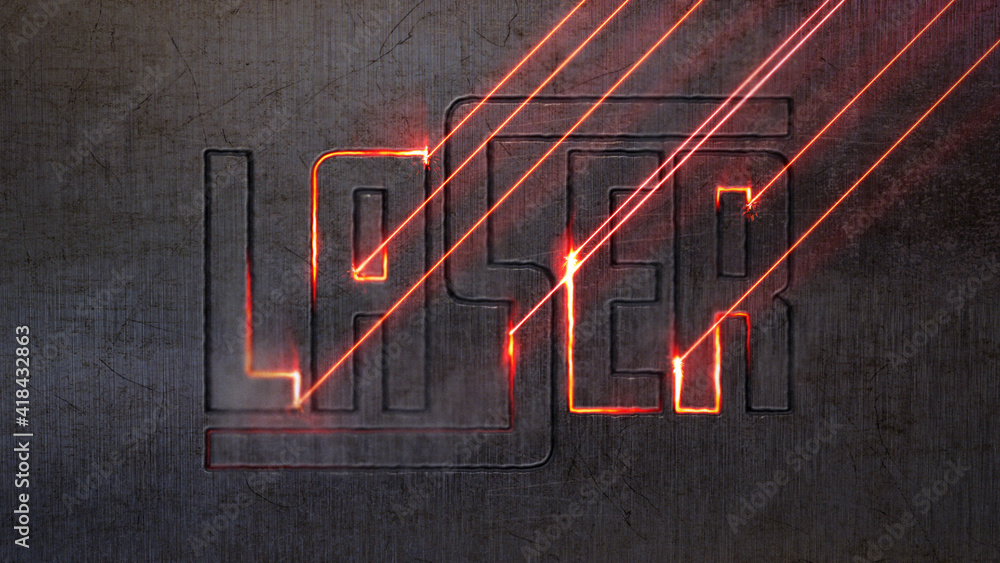 Laser Burned Logo Outline Title Stock Template | Adobe Stock