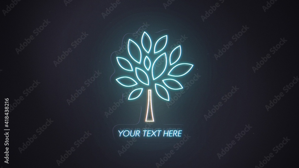 Neon Logo Reveal Stock Template | Adobe Stock