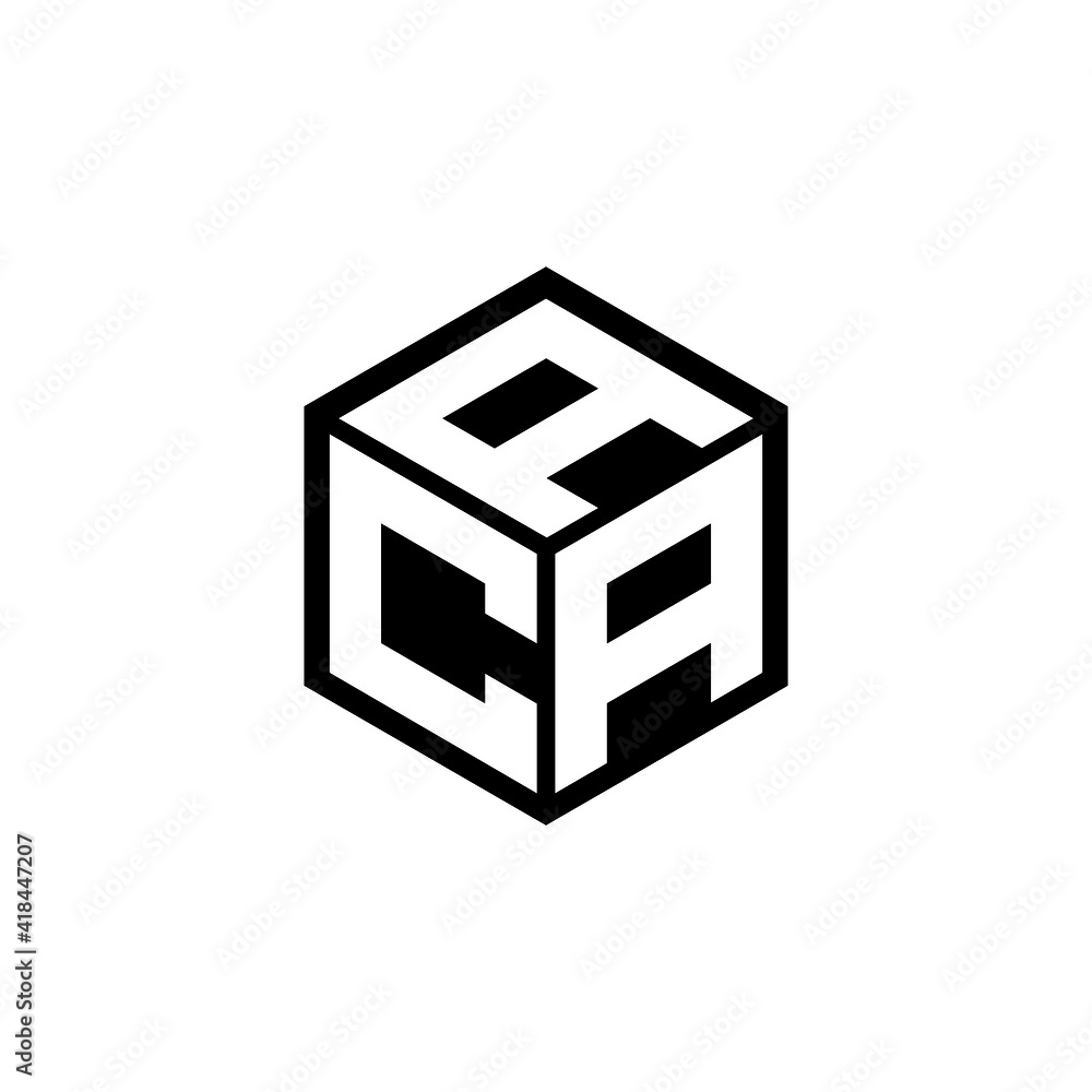 CAA letter logo design with white background in illustrator, cube logo ...