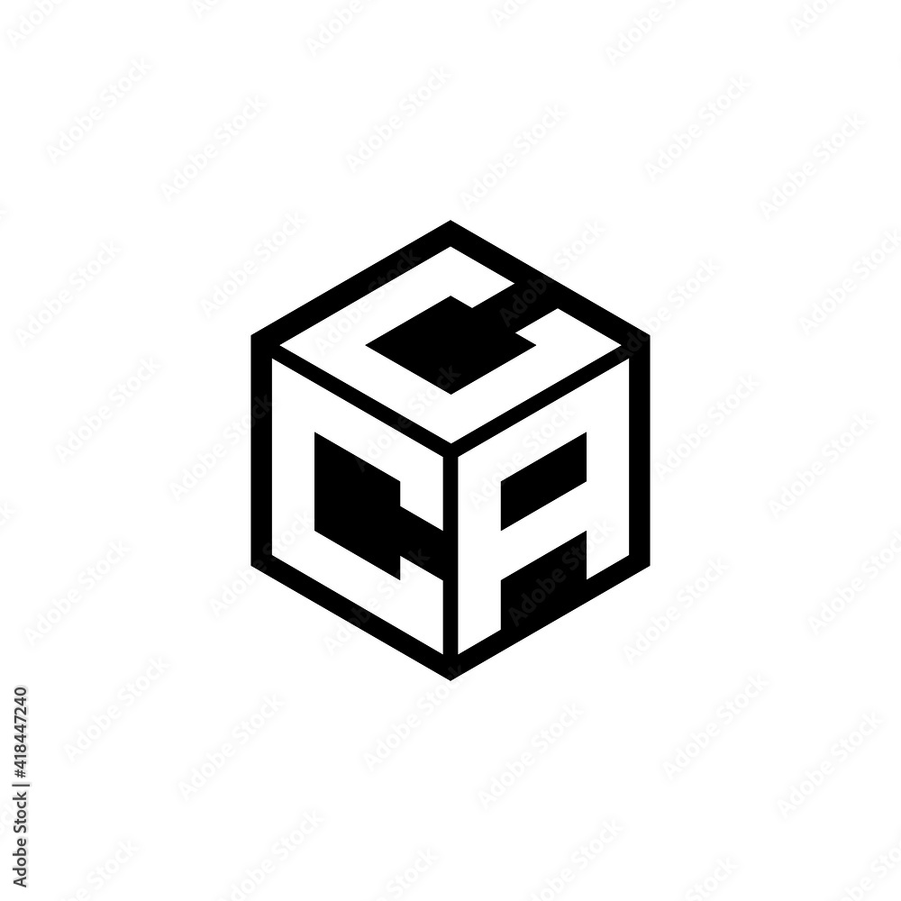 Vecteur Stock CAC letter logo design with white background in ...