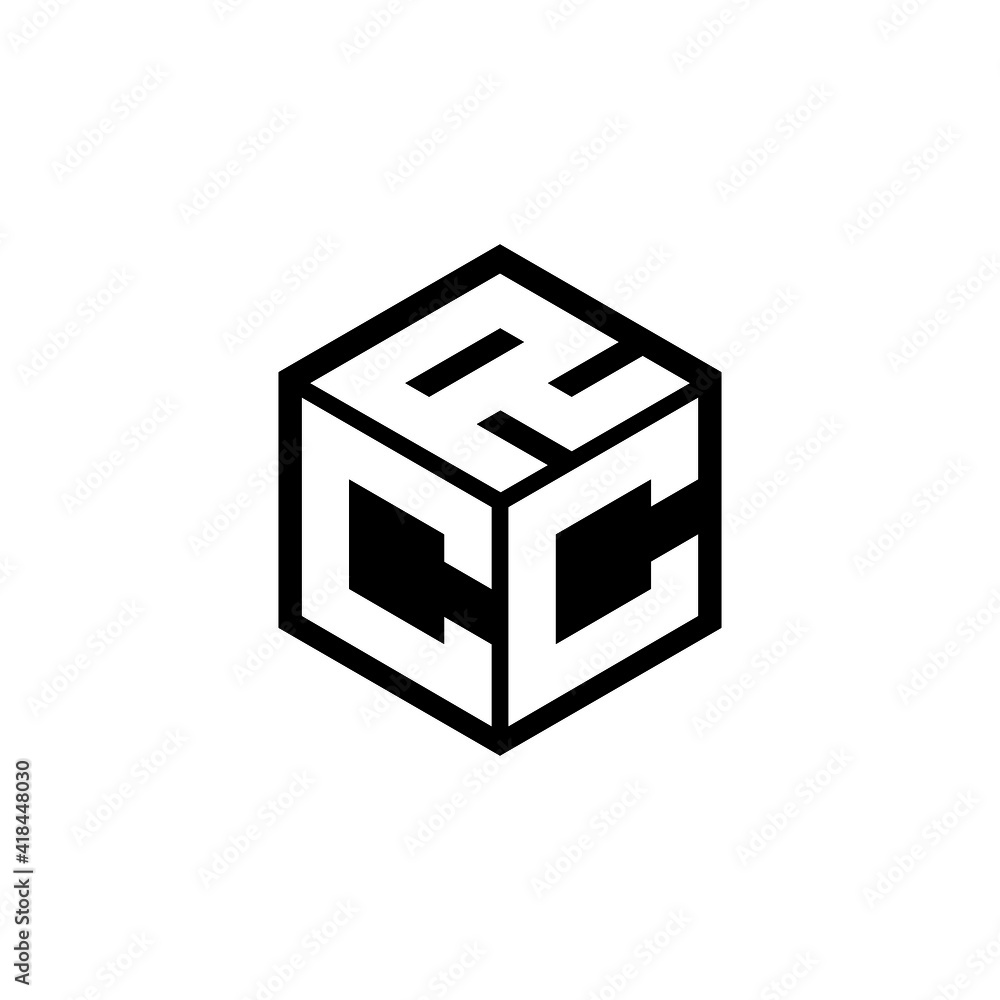 CCR letter logo design with white background in illustrator, cube logo ...