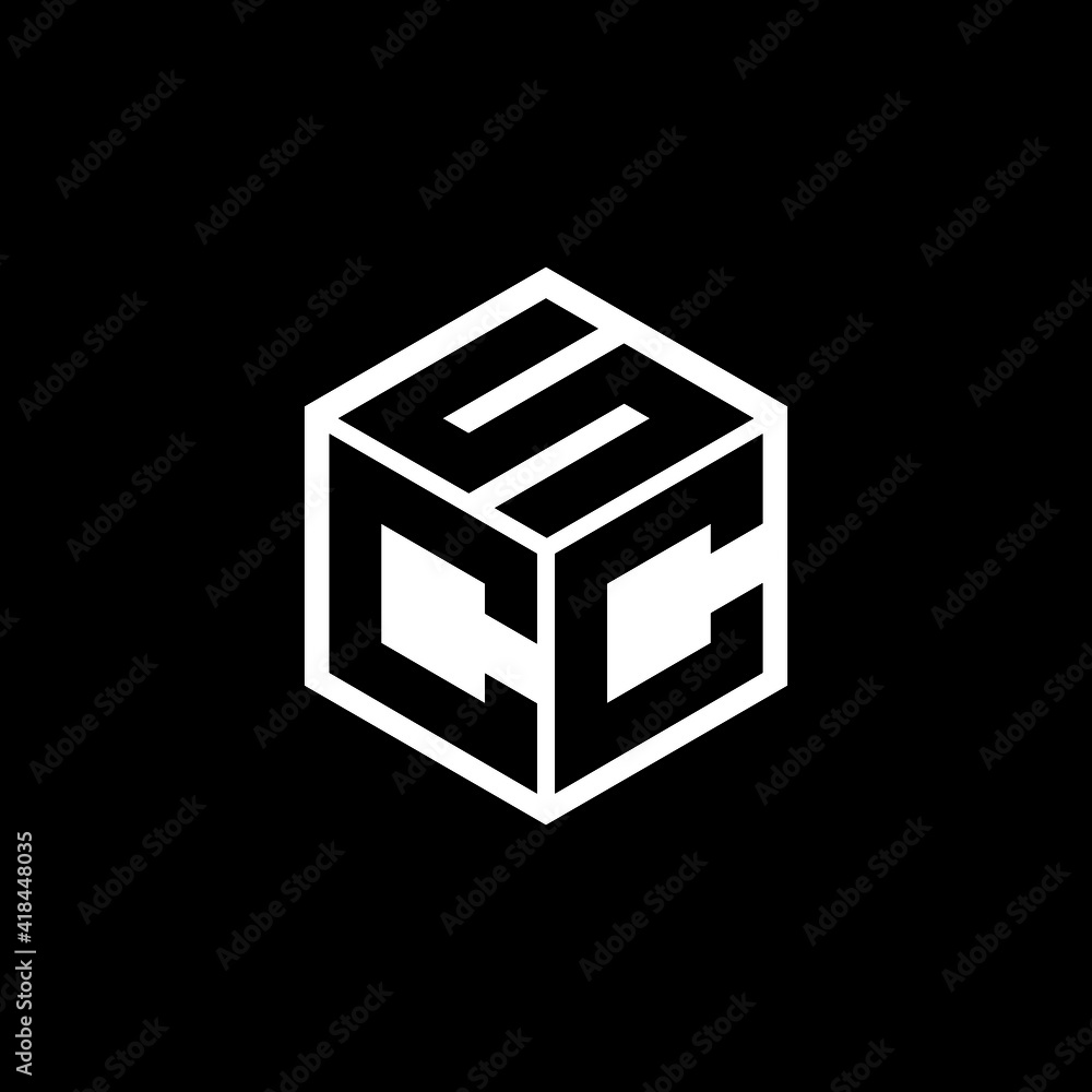 CCS letter logo design with black background in illustrator, cube logo ...