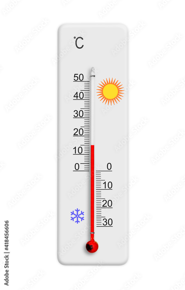 Celsius scale thermometer for measuring weather temperature ...