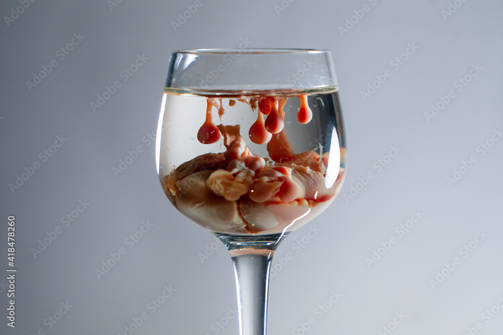 Reverse irish cream monkey brain shot drink in old fashioned elegant ...