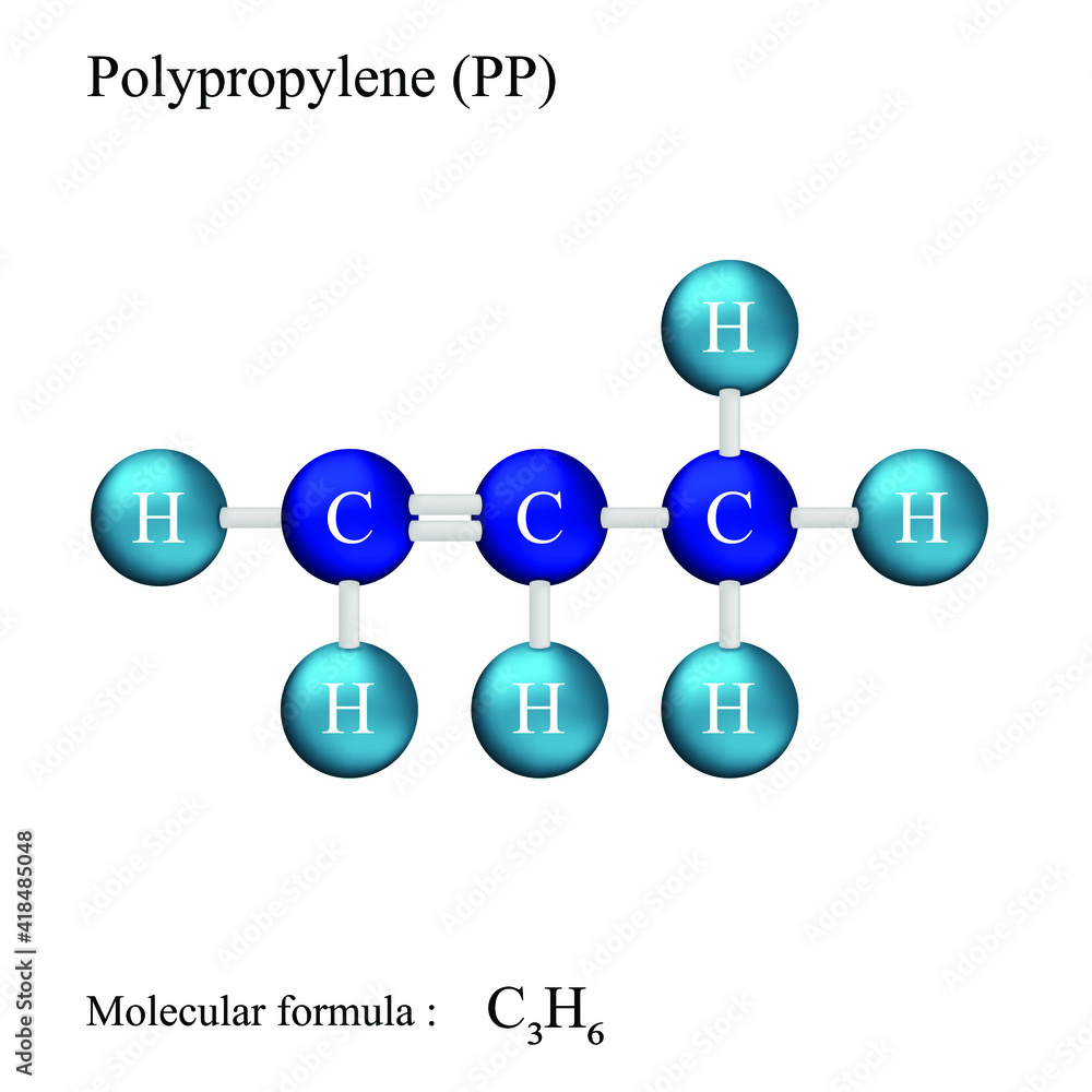 Lewis structural formula of Polypropylene (PP), molecular formula Stock Vector | Adobe Stock