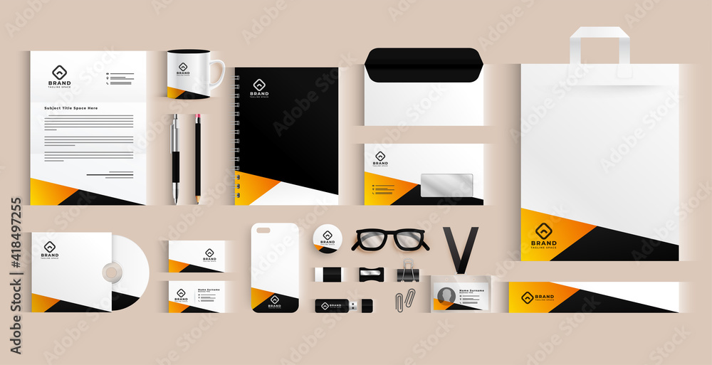 modern business stationery elements set design Stock Vector | Adobe Stock
