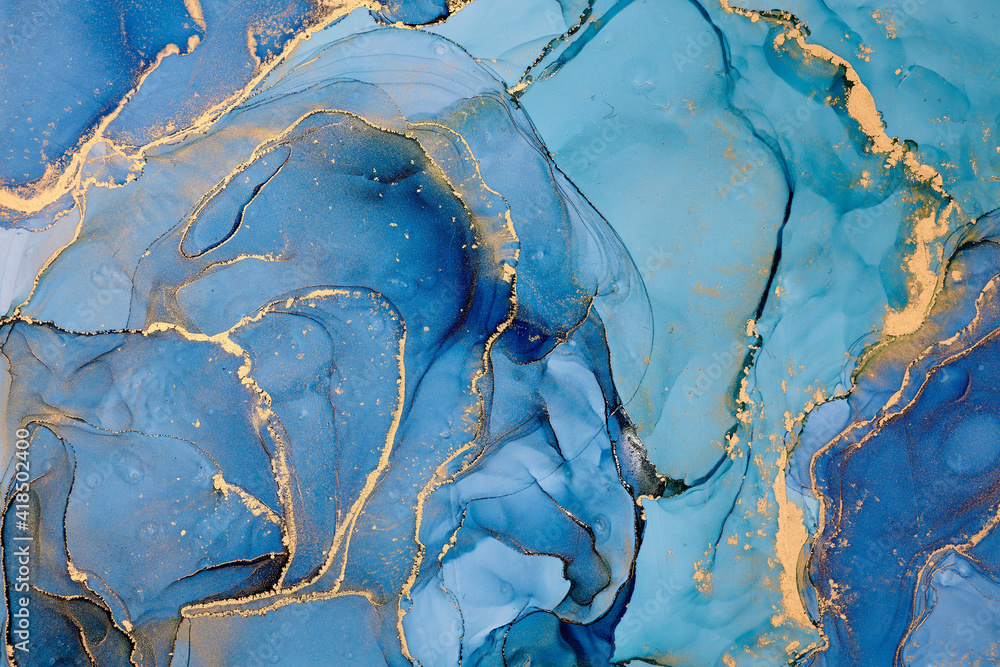 Currents of translucent hues, snaking metallic swirls, and foamy sprays ...