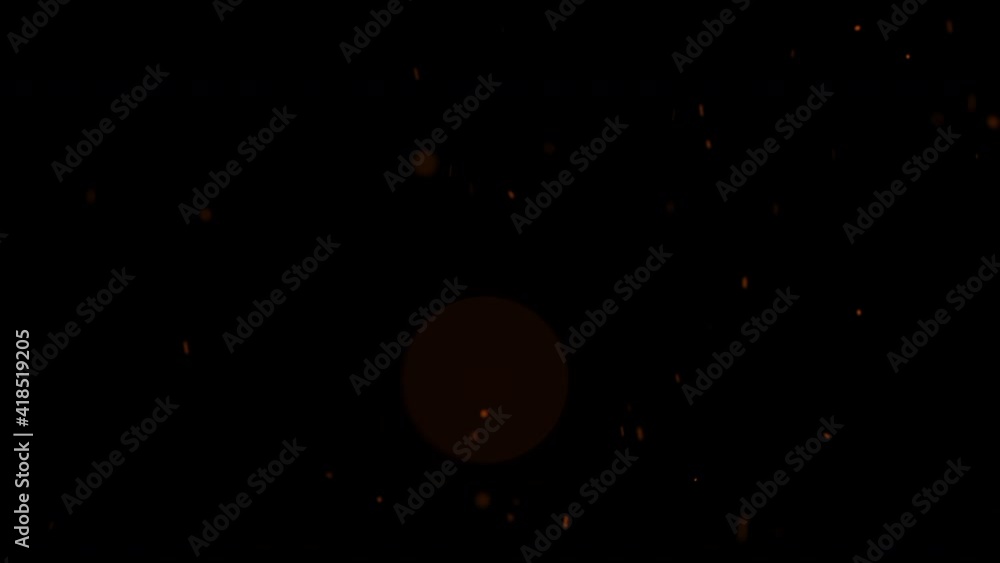 Burning hot bonfire fire sparks on a dark background. Cartoon fire ...