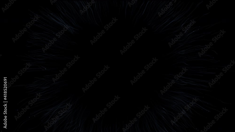 Animation. Dark blue particles explosion. Bokeh lights. Shockwave ...