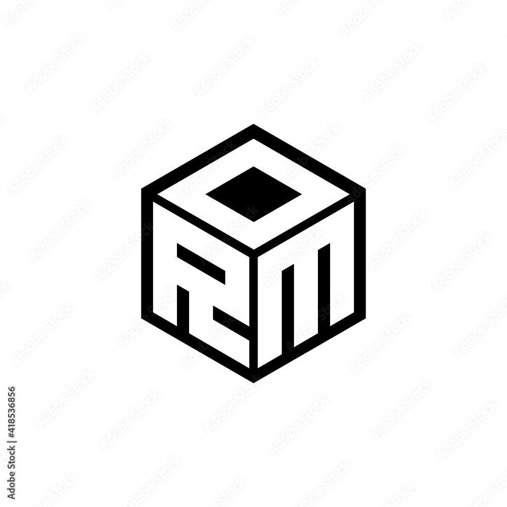 RMD letter logo design with white background in illustrator, cube logo ...