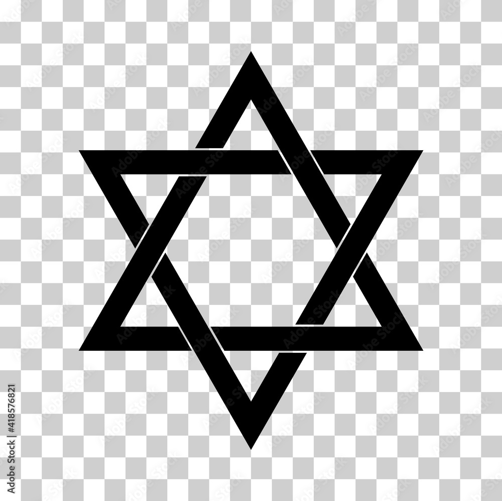 David star icon, israel symbol of religion judaism. Hexagram jerusalem ...