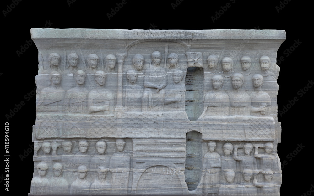 On the streets in Istanbul, public places. Elements of architectural ...