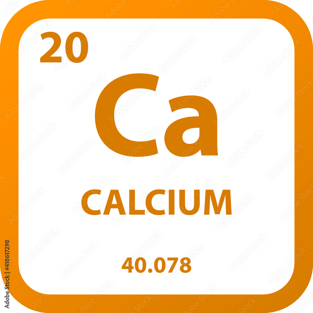 Calcium Ca Alkaline earth metal Chemical Element vector illustration ...
