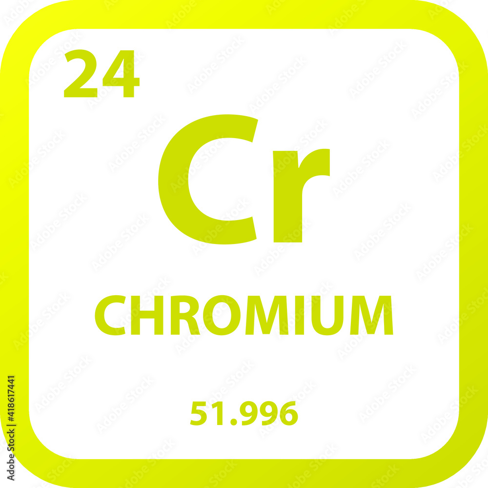 Grafika wektorowa Stock: Chromium Cr Transition metal Chemical Element ...