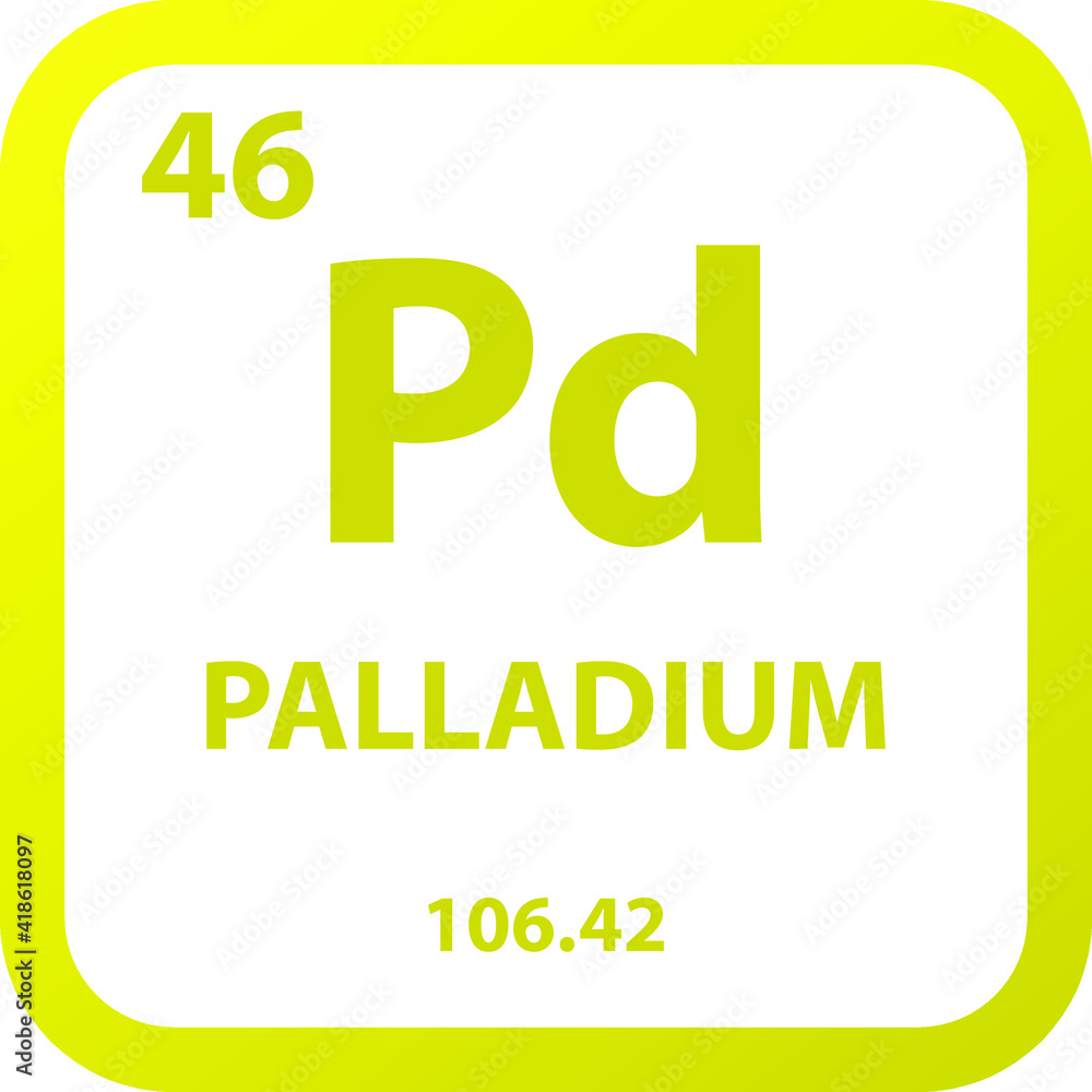 Grafika wektorowa Stock: Palladium Pd Transition metal Chemical Element ... Grafika wektorowa Stock: Palladium Pd Transition metal Chemical Element ...