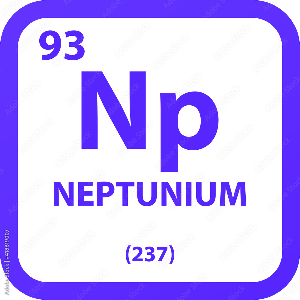 Neptunium Np Actinoid Chemical Element vector illustration diagram ...