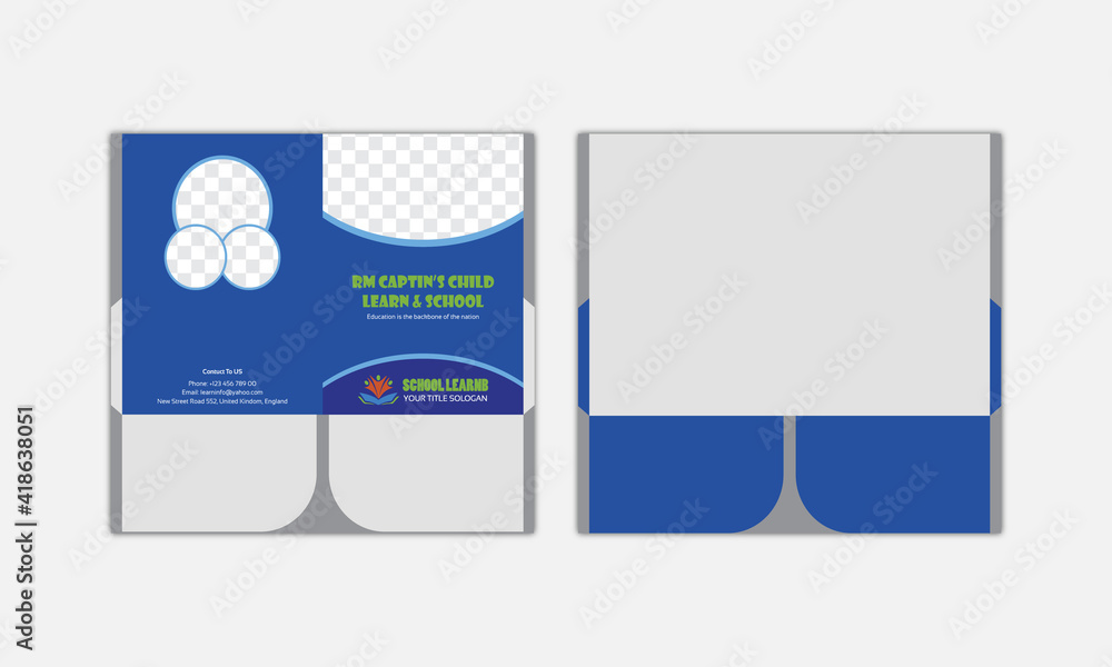 Folder cover design, the layout for the presentation of the company ...