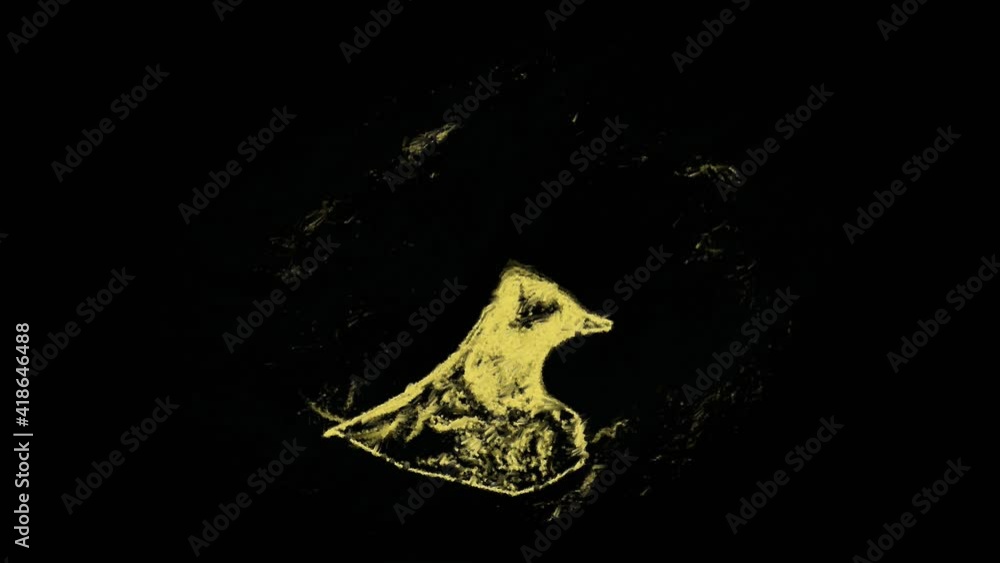 Digital painting , drawing of human head forming . Sand animation style ...