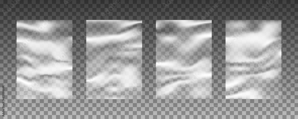 Set of transparent plastic warp background textures Stock Vector ...